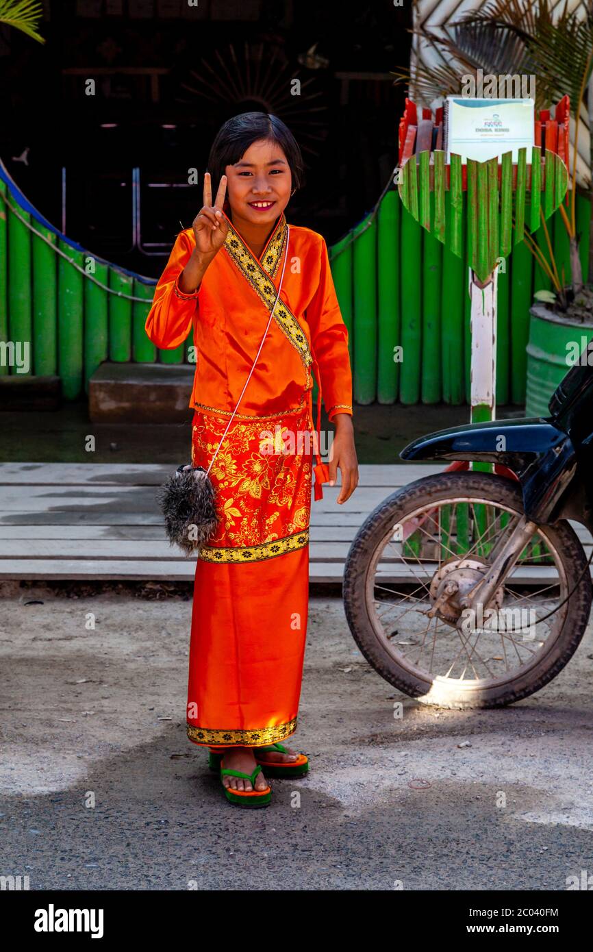 A Smiling Burmese Teenager In Nyaung Shwe, Lake Inle, Shan State ...