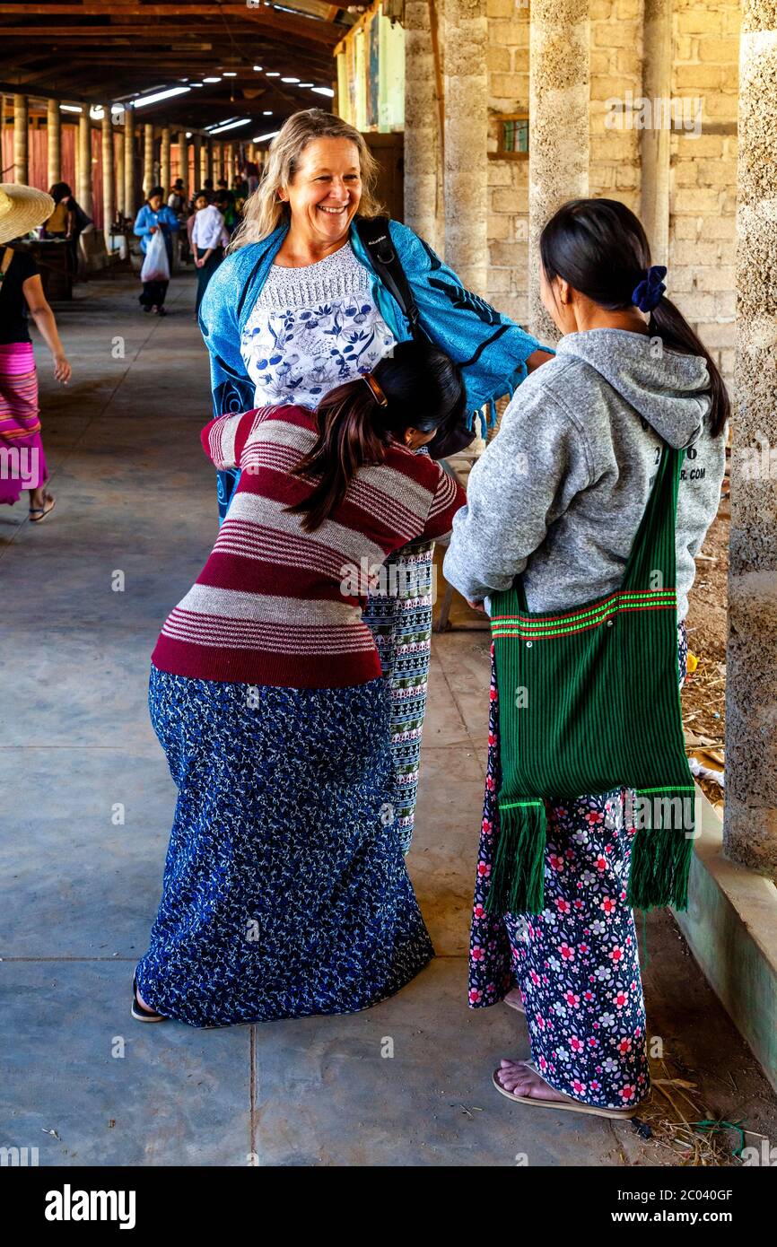 Trying on a dress hi-res stock photography and images - Alamy