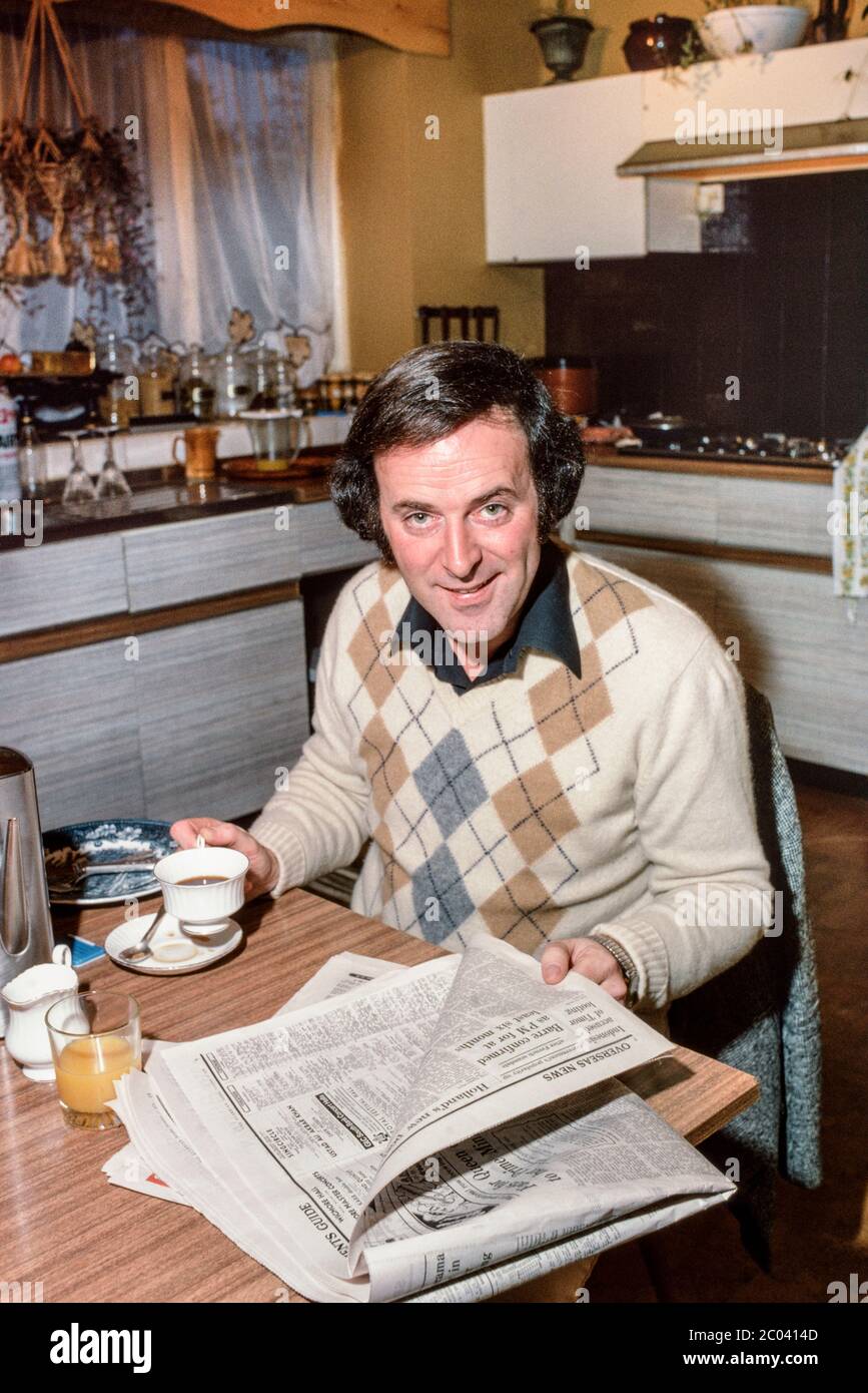 Terry Wogan at home in his kitchen before leaving to broadcast his ...