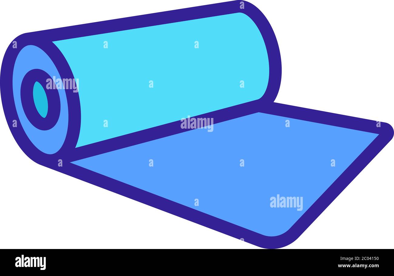yoga mat roll icon vector outline illustration Stock Vector Image & Art ...