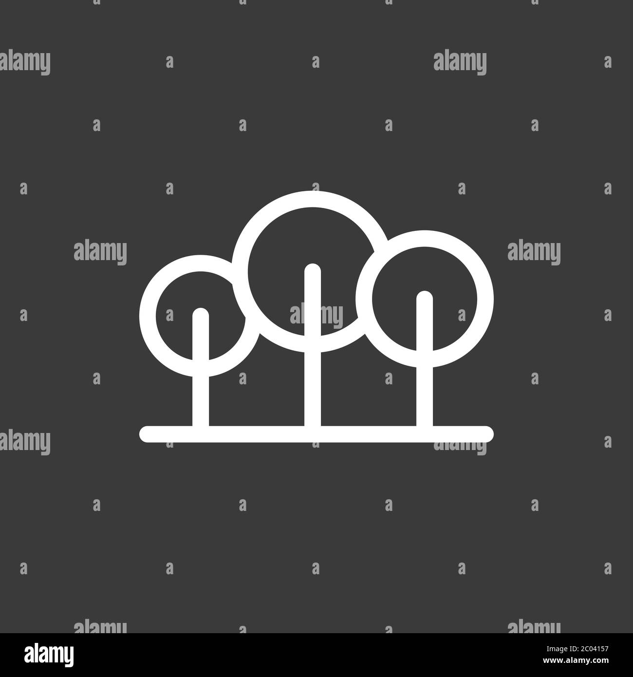 Trees vector icon, tree symbol isolated on background Stock Vector ...