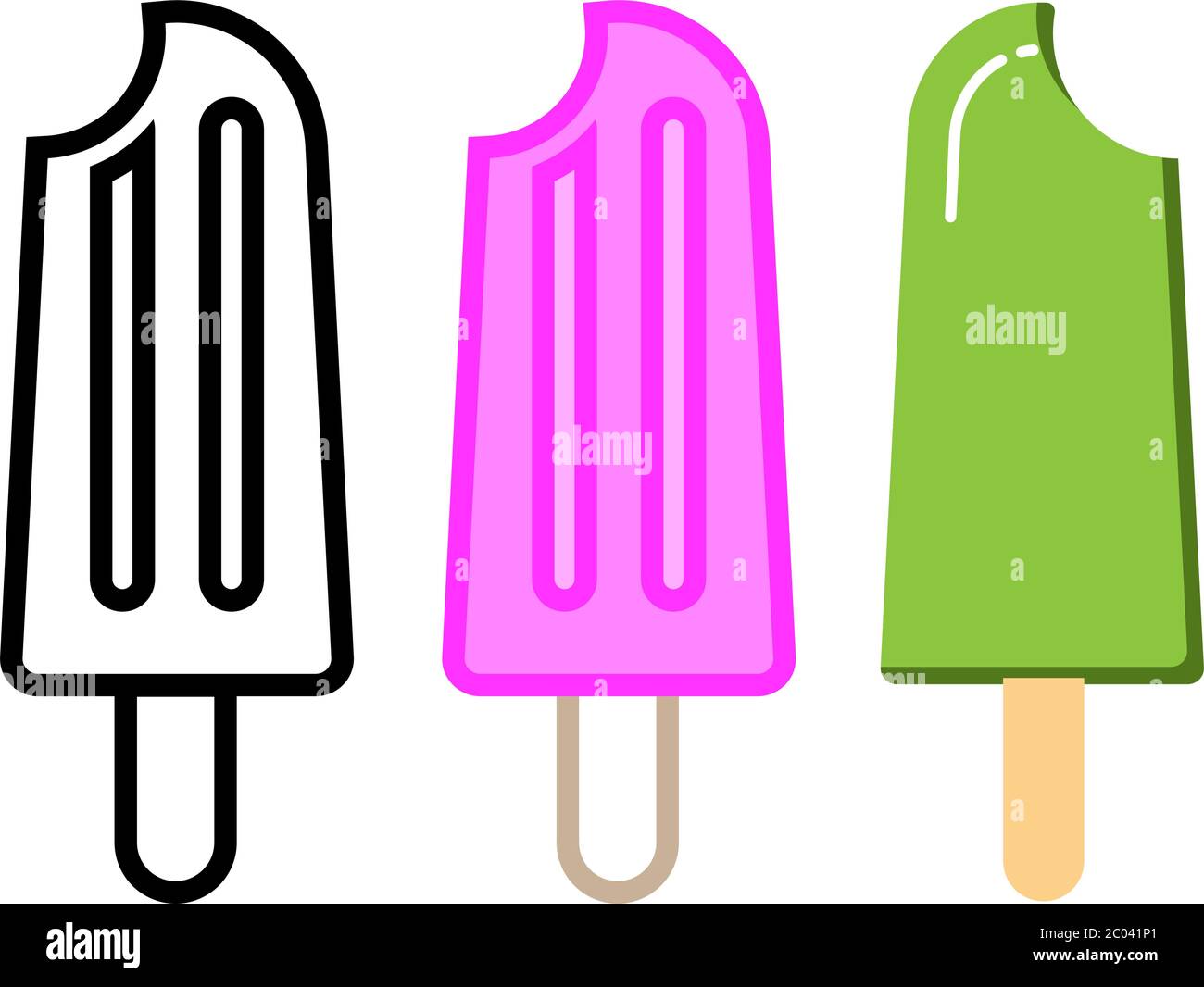 Ice Lolly, Ice Cream, Popsicle Set Vector Illustration Stock Vector ...
