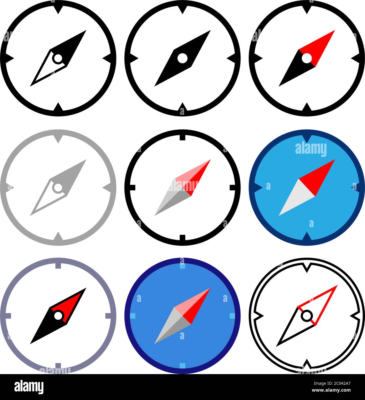 Compass Icon. Navigation Sign Vector Illustration Stock Vector Image ...