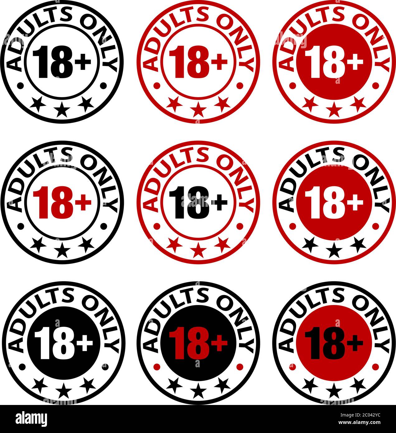 Adults Only Vector Illustration Stock Vector Image & Art - Alamy