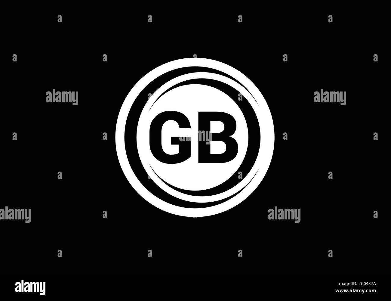 Initial Monogram Letter GB Logo Design Vector Template. GB Letter Logo Design Stock Vector Image ...