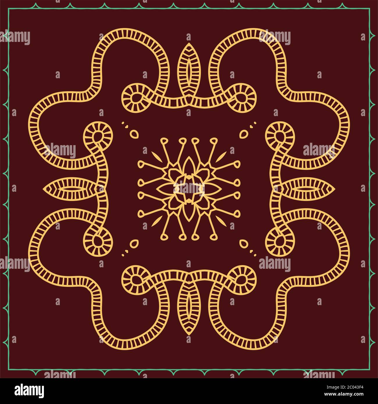 Folk Traditional, Tribal Design, Motif, Wall Painting Vector ...