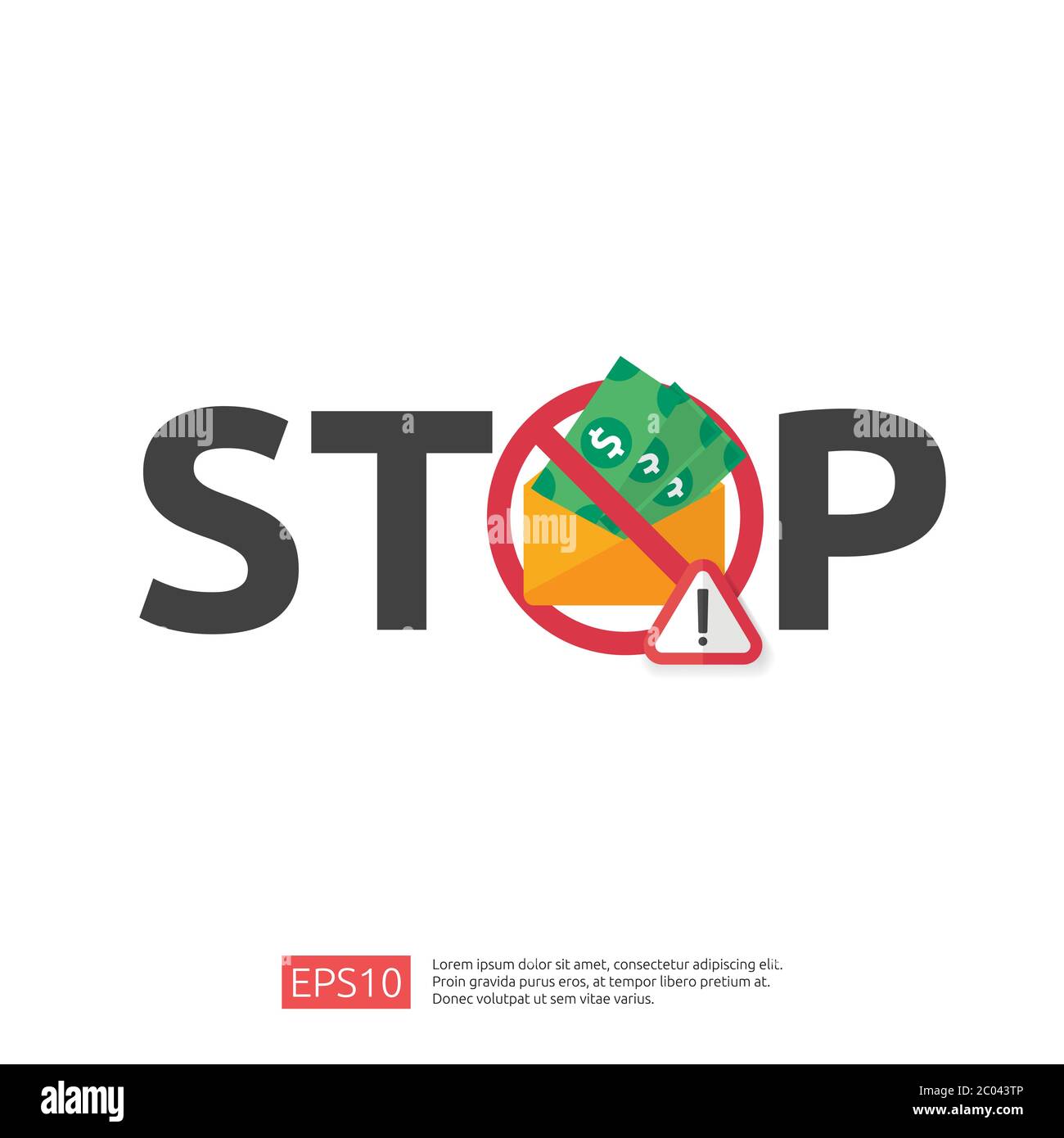 Stop and Anti Corruption concept. Business bribe with money in an ...