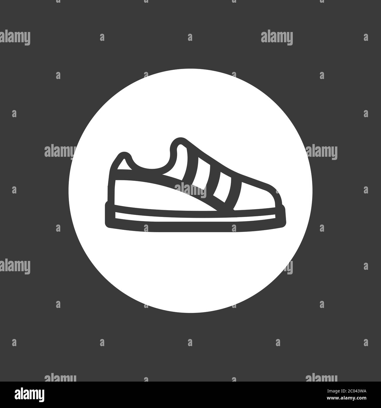 Sneakers vector icon, shoes symbol isolated on background Stock Vector ...