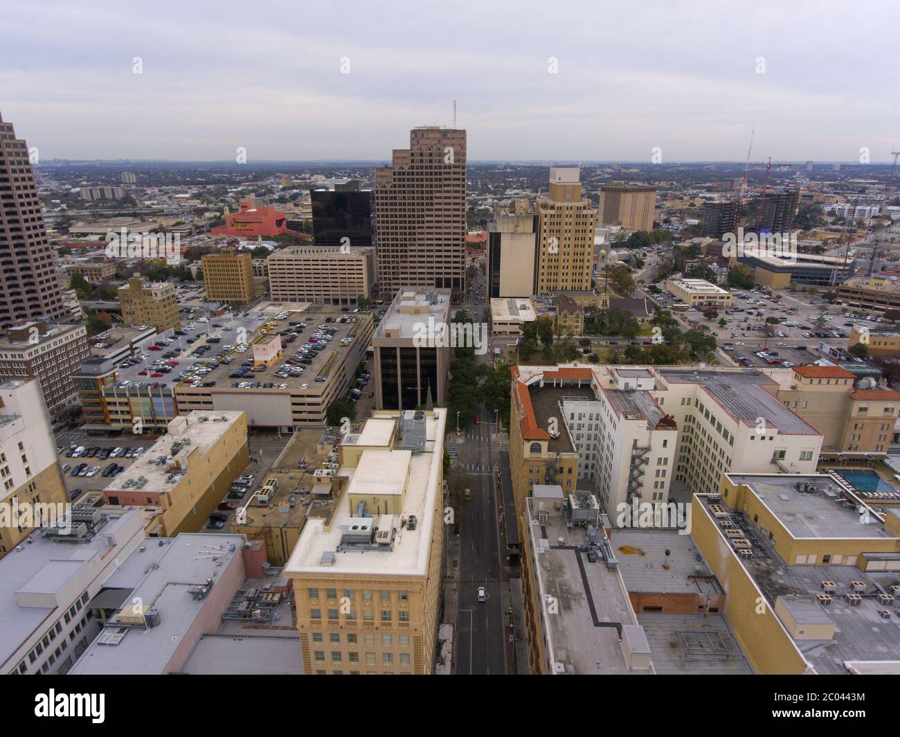 Aerial view downtown buildings in San Antonio, Texas, TX, USA Stock ...