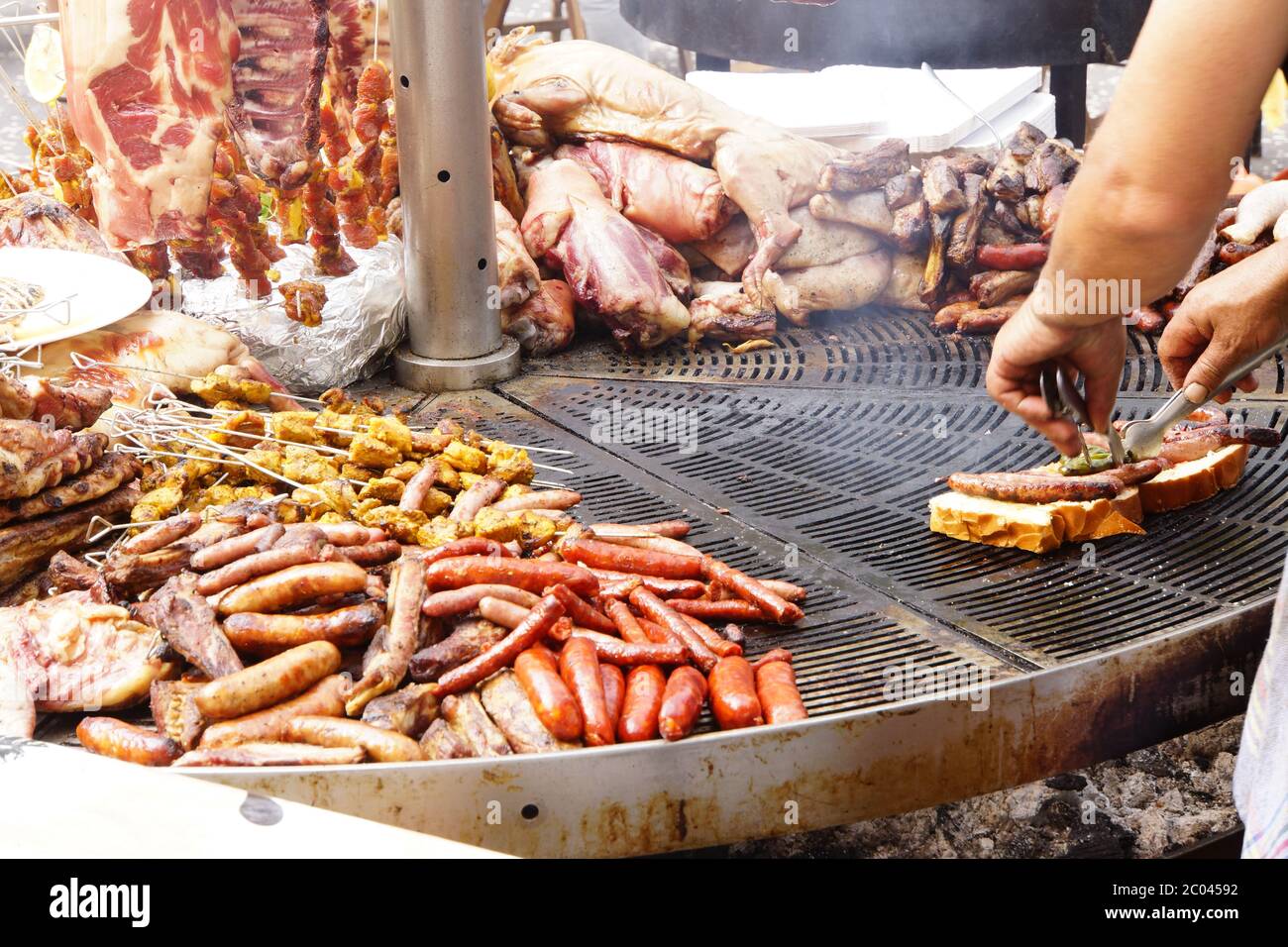 Big charcoal grill Stock Photo - Alamy