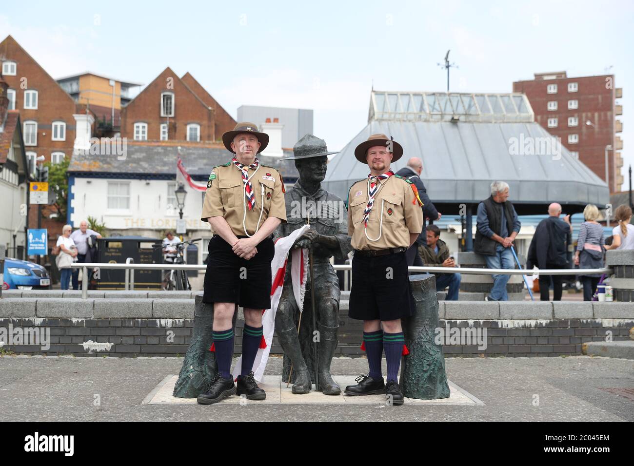 Rover Scouts Chris Arthur (left) and Matthew Trott pose for a ...