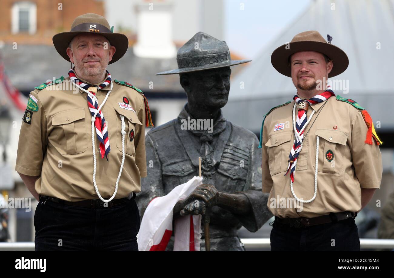 Rover Scouts Chris Arthur (left) and Matthew Trott pose for a ...