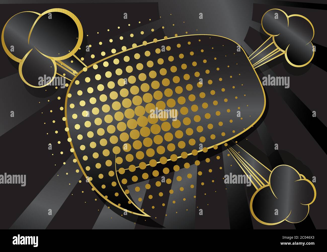 Cartoon design gold colored background. Comic book golden illustration ...