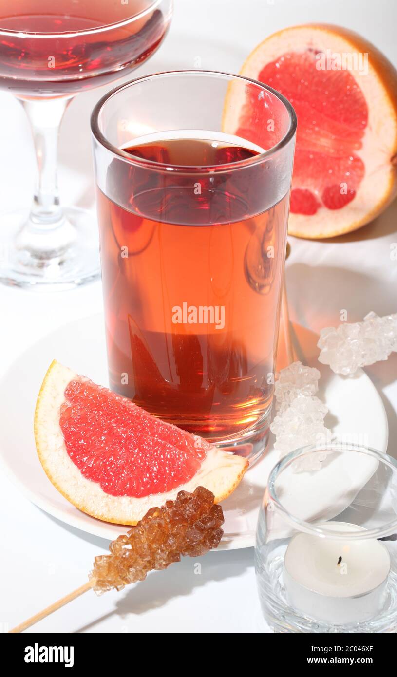 Fruit tea with grapefruit Stock Photo - Alamy