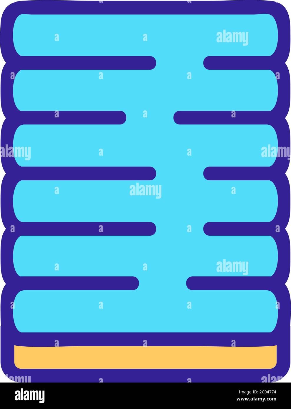 yoga mat for exercise icon vector outline illustration Stock Vector ...