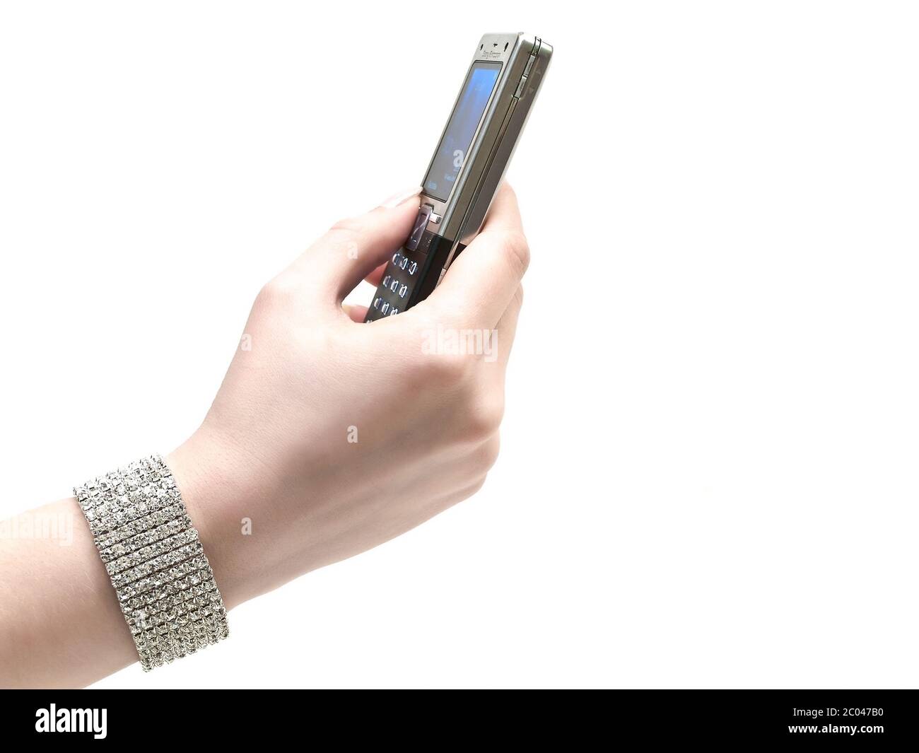 Hand With Phone Stock Photo - Alamy