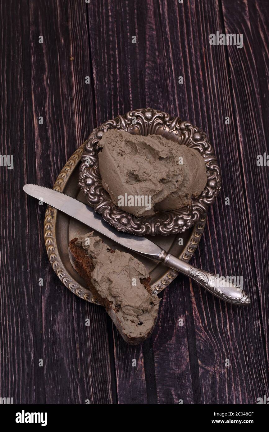 Paste from the beef liver and butter Stock Photo - Alamy
