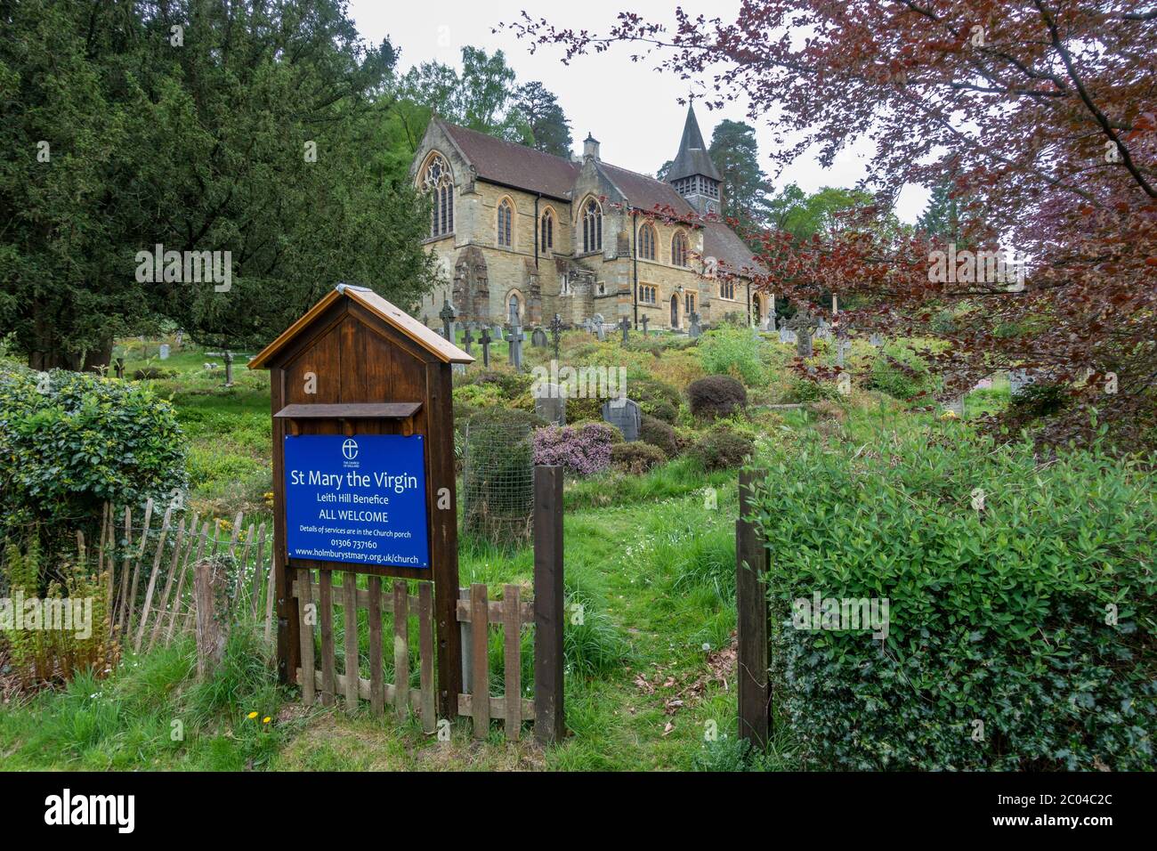 The St Mary the Virgin church in the small village of Abinger Hammer ...