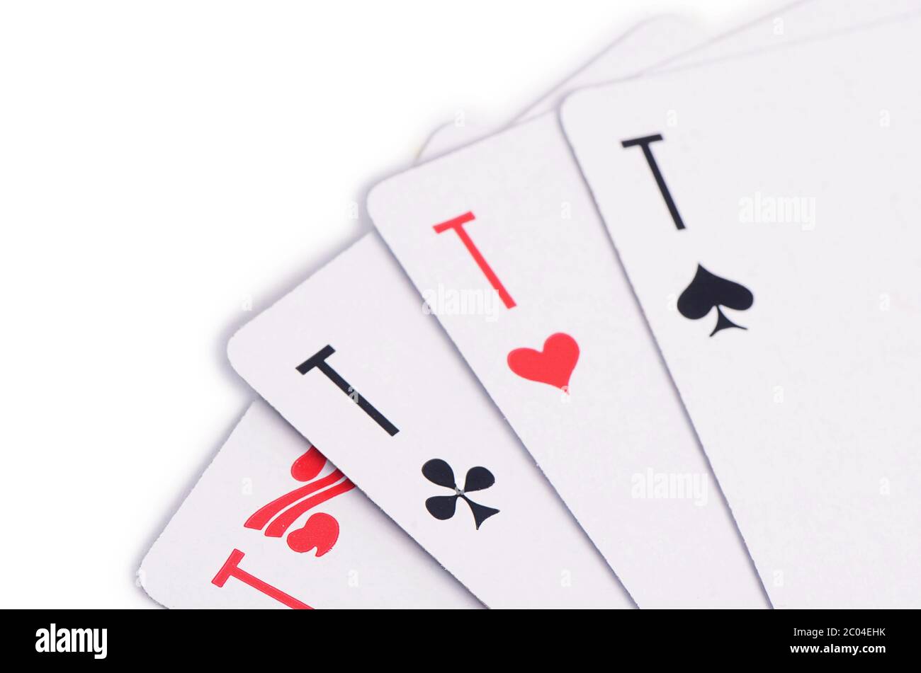 Playing cards isolated on white background Stock Photo - Alamy