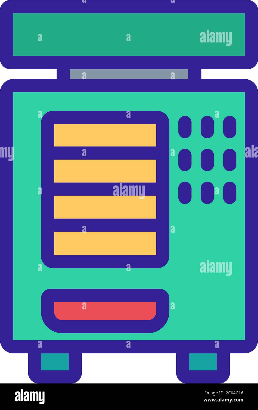 vending machine selling device icon vector outline illustration Stock ...