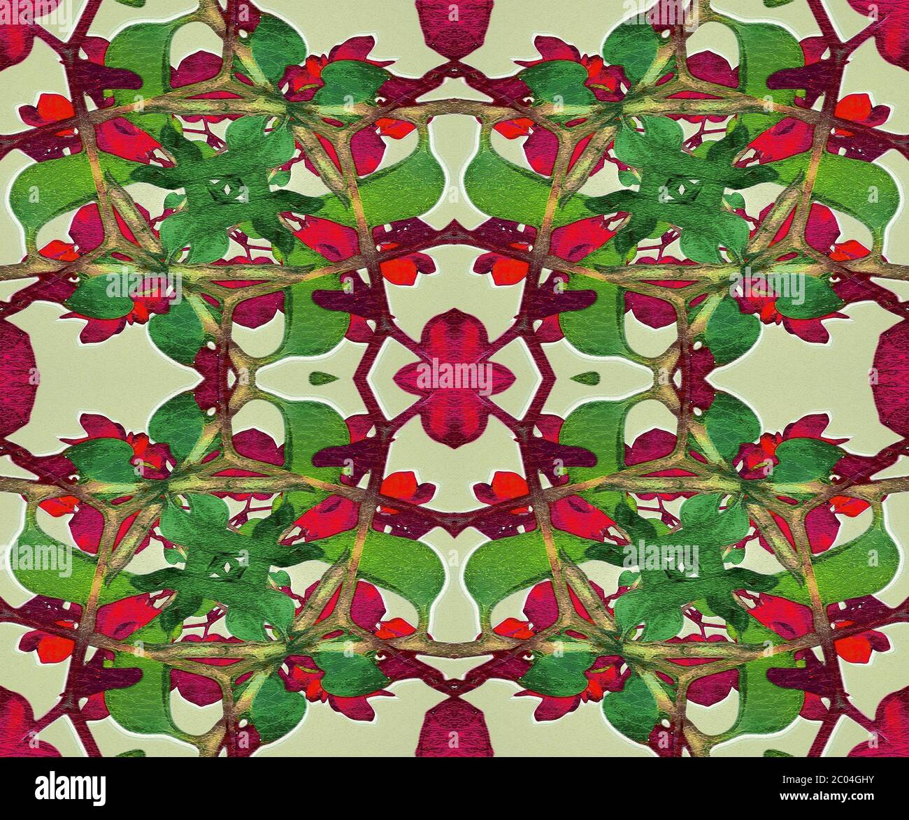 Colorful Floral Collage Seamless Pattern Stock Photo - Alamy