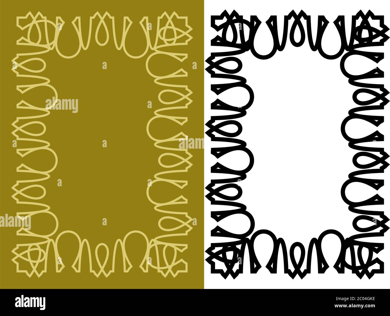 Bold Thick Frame Border Design Vector Illustration Stock Vector Image ...