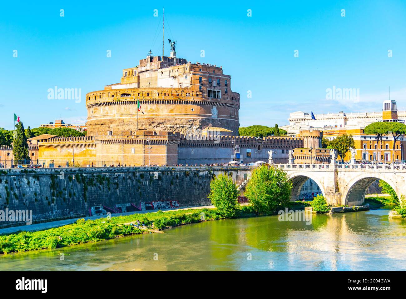 Castel Sant'Angelo, Angels Castle, in Rome Italy Stock Photo - Alamy