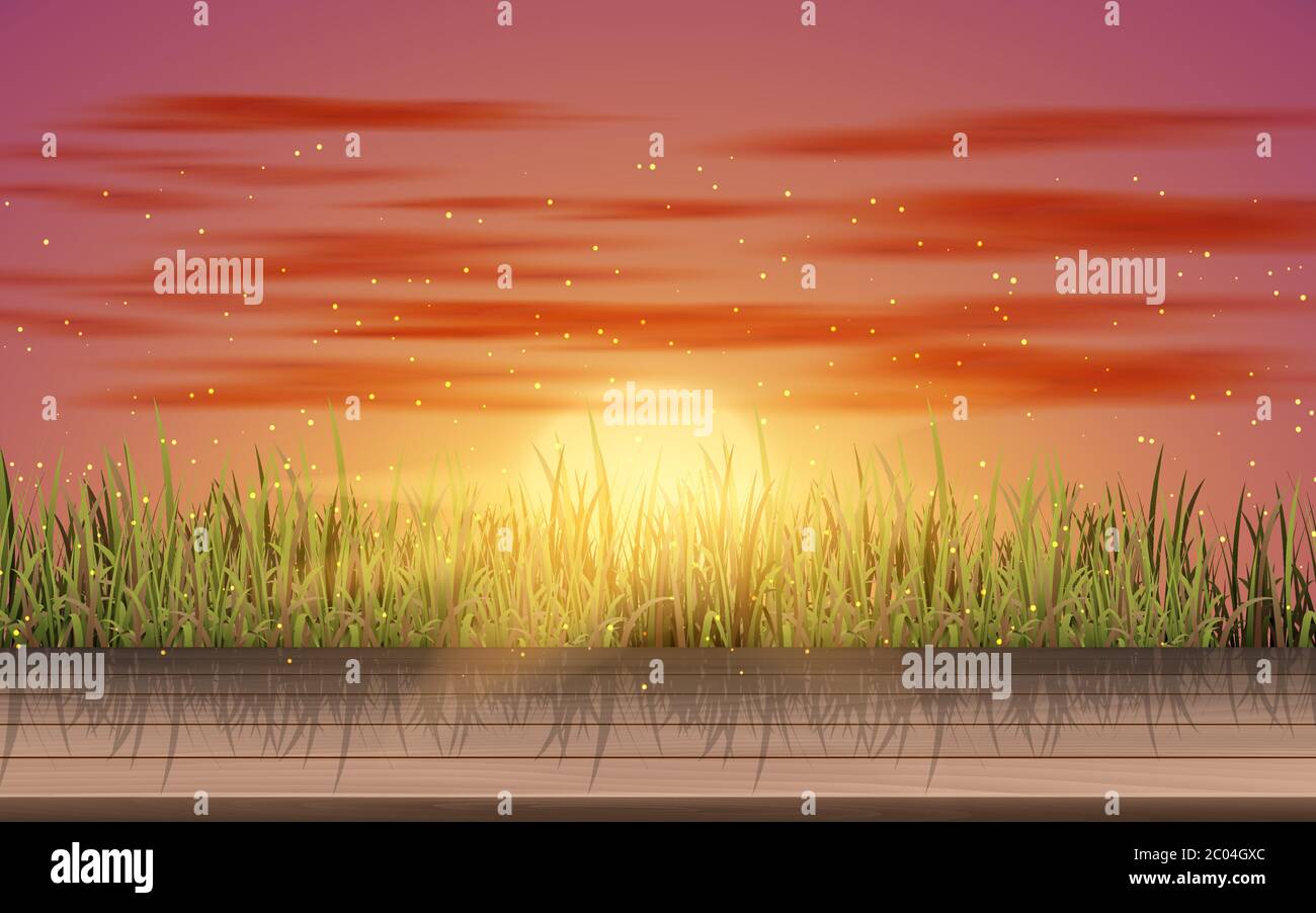 Wooden morning bright Stock Vector Images - Alamy