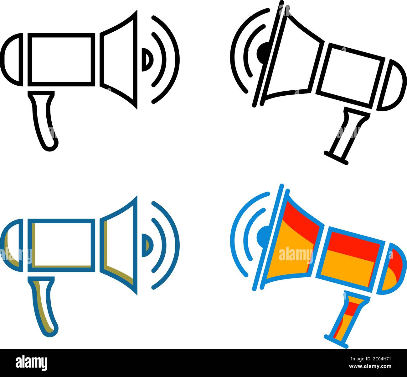 Megaphone Icon, Loudspeaker / Bullhorn Icon Vector Illustration Stock ... Megaphone Icon, Loudspeaker / Bullhorn Icon Vector Illustration Stock ...