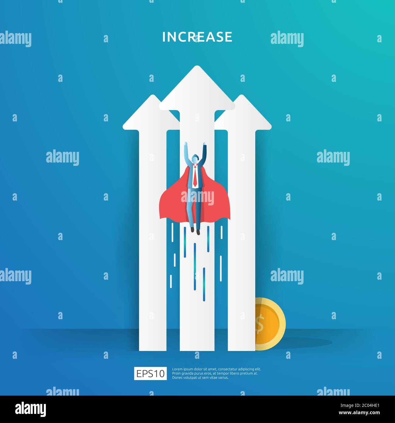 income salary rate increase concept illustration with people character ...
