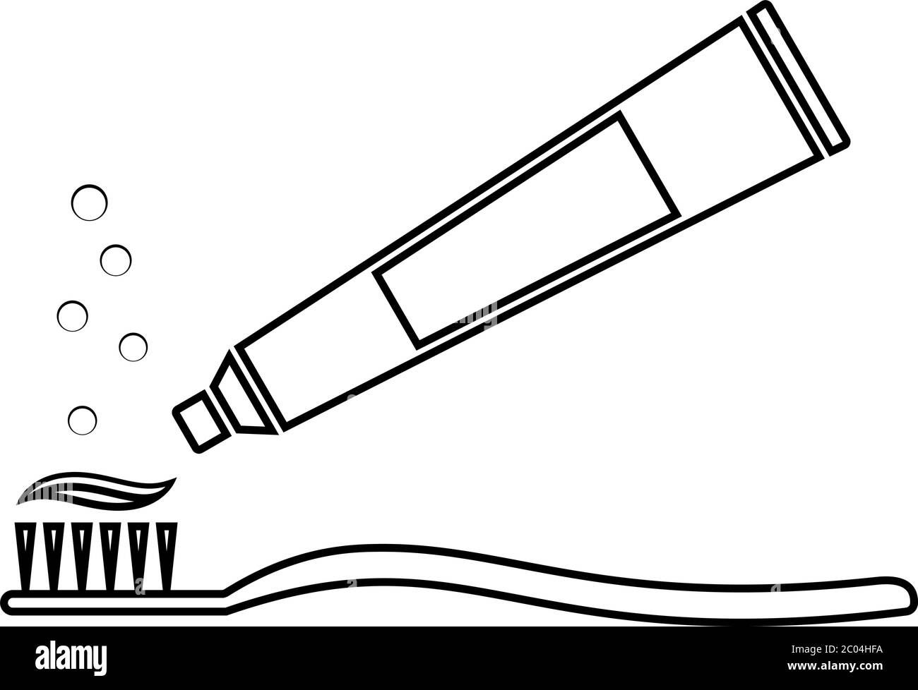 Toothpaste toothbrush Stock Vector Images - Alamy