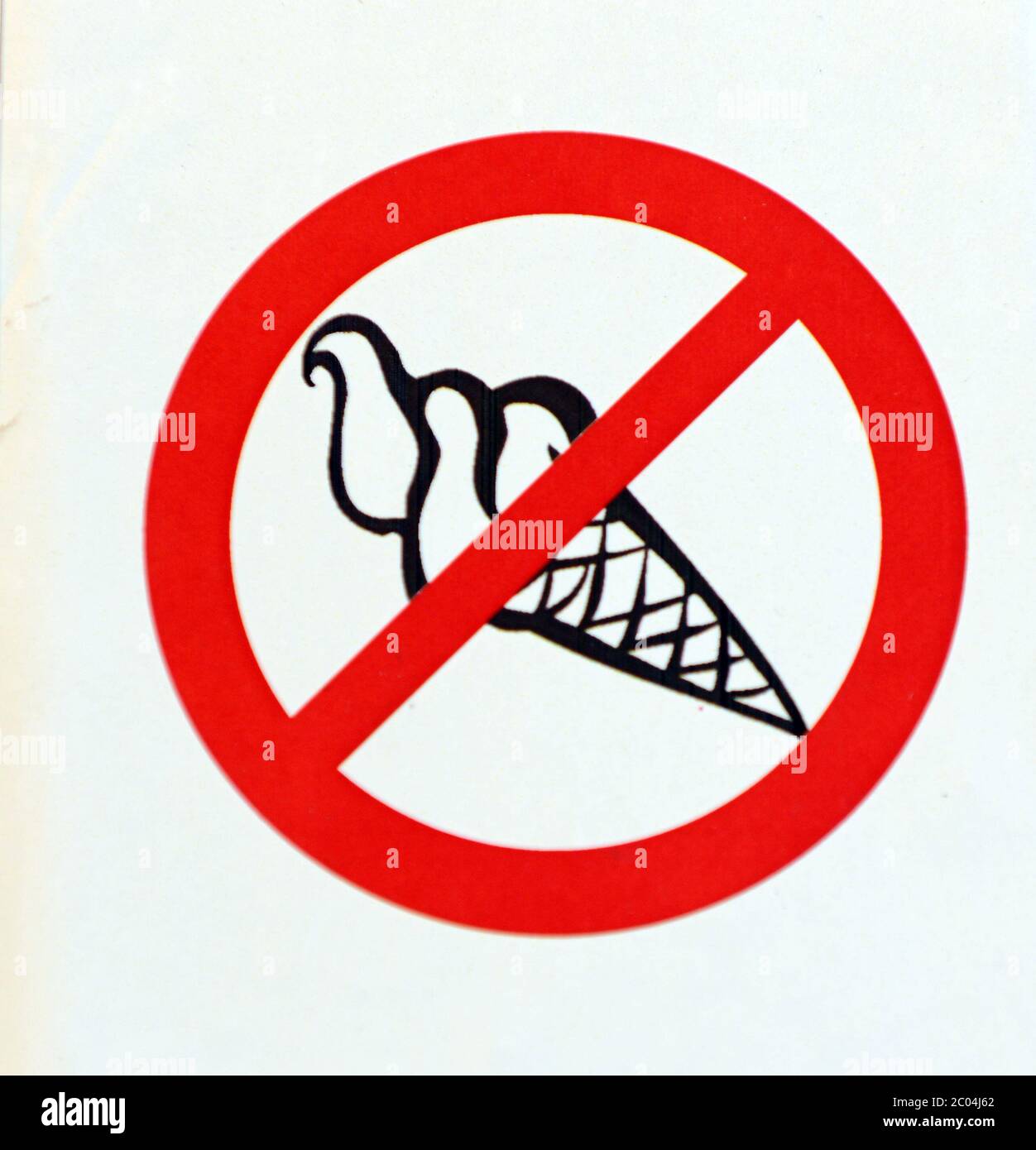 No icecream warning sign hi-res stock photography and images - Alamy