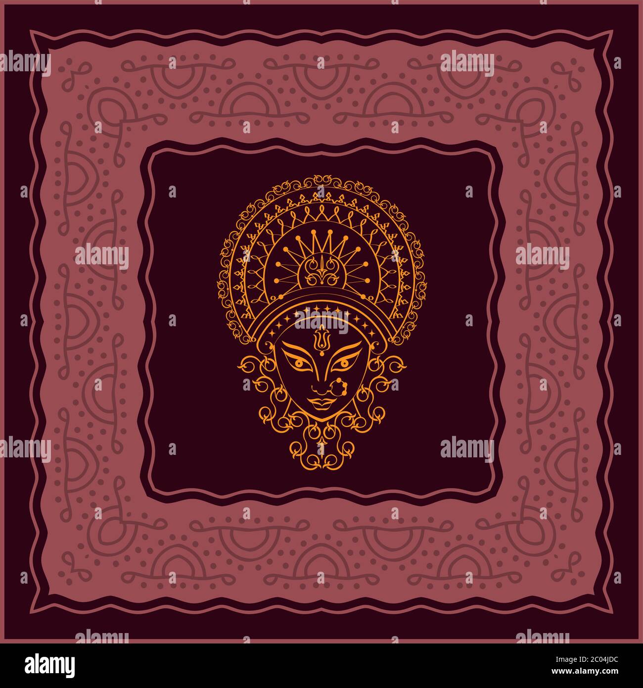 Durga Goddess of Power Vector Illustration Stock Vector Image & Art - Alamy