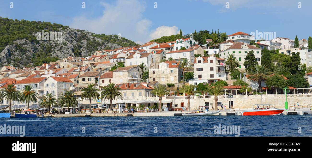 Views of Hvar from the sea Stock Photo - Alamy