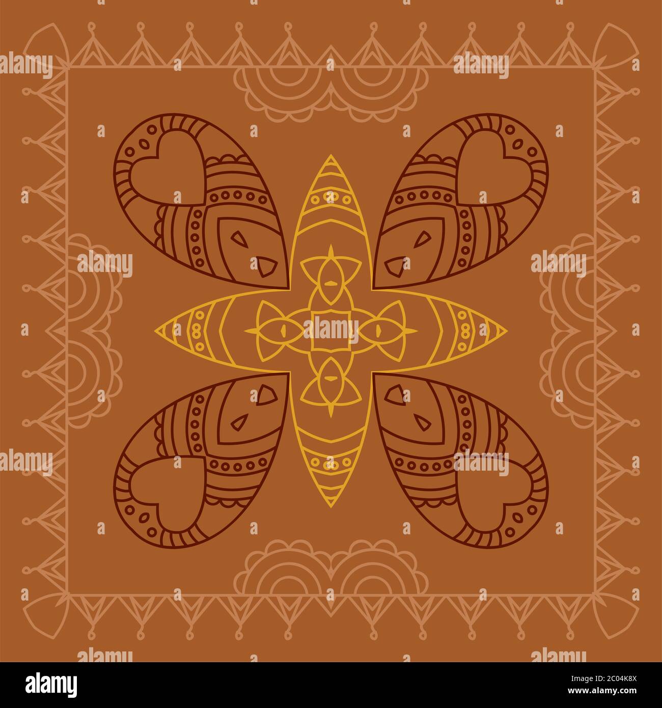 Folk Traditional, Tribal Design, Motif, Wall Painting Vector ...