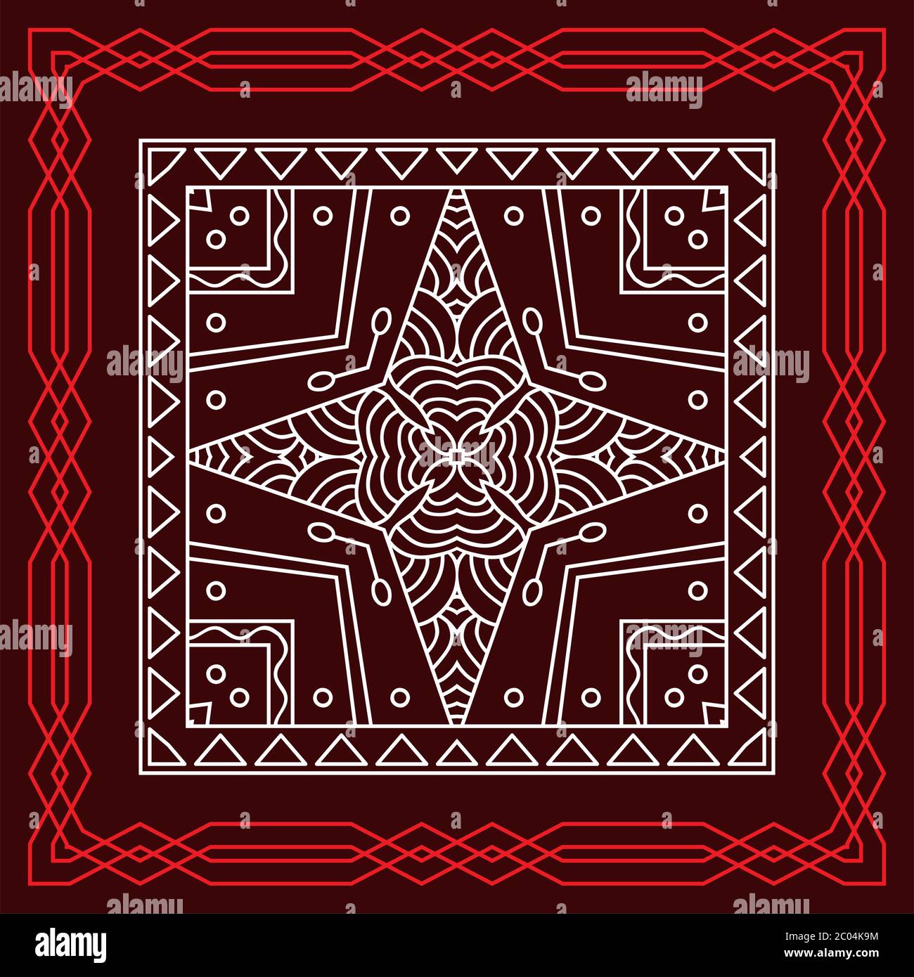 Folk Traditional, Tribal Design, Motif, Wall Painting Vector ...
