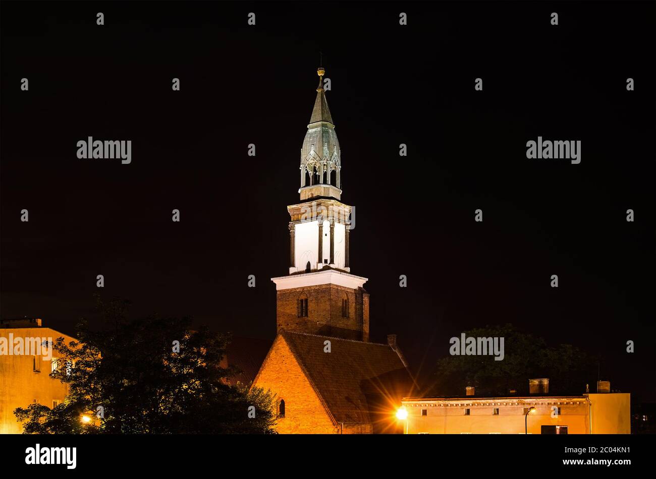 Church at the Night Stock Photo - Alamy
