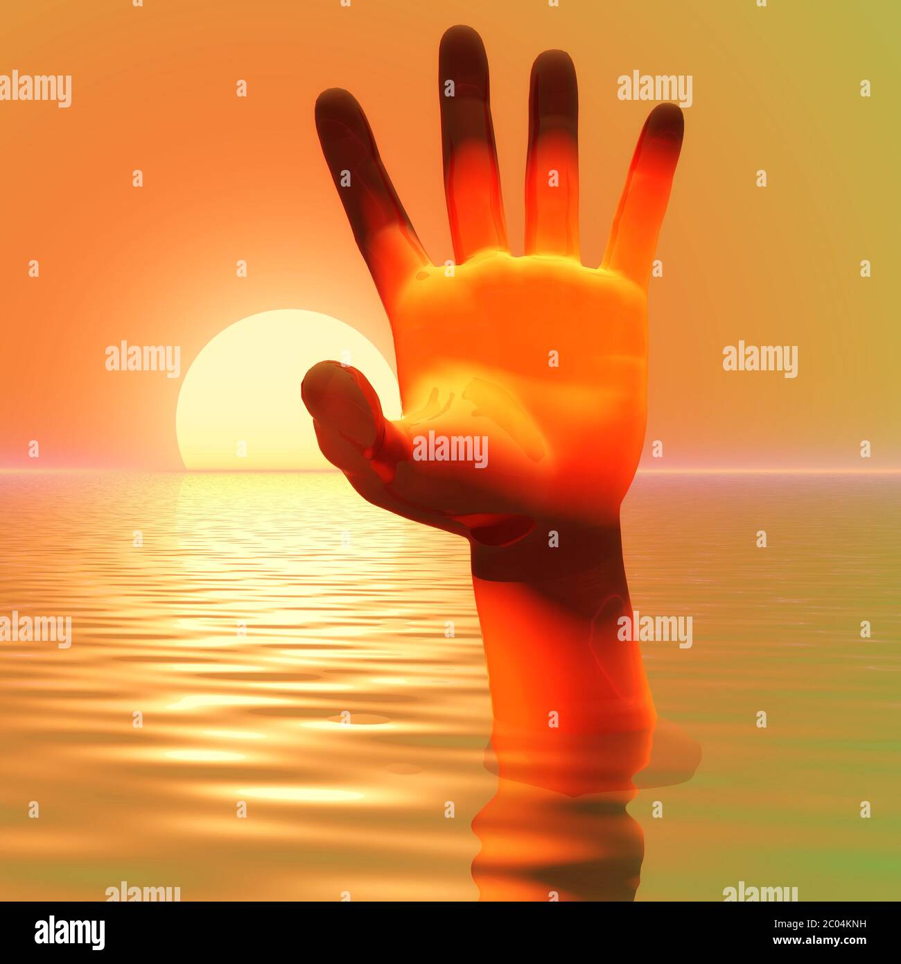 Digital Illustration of a Hand Stock Photo - Alamy
