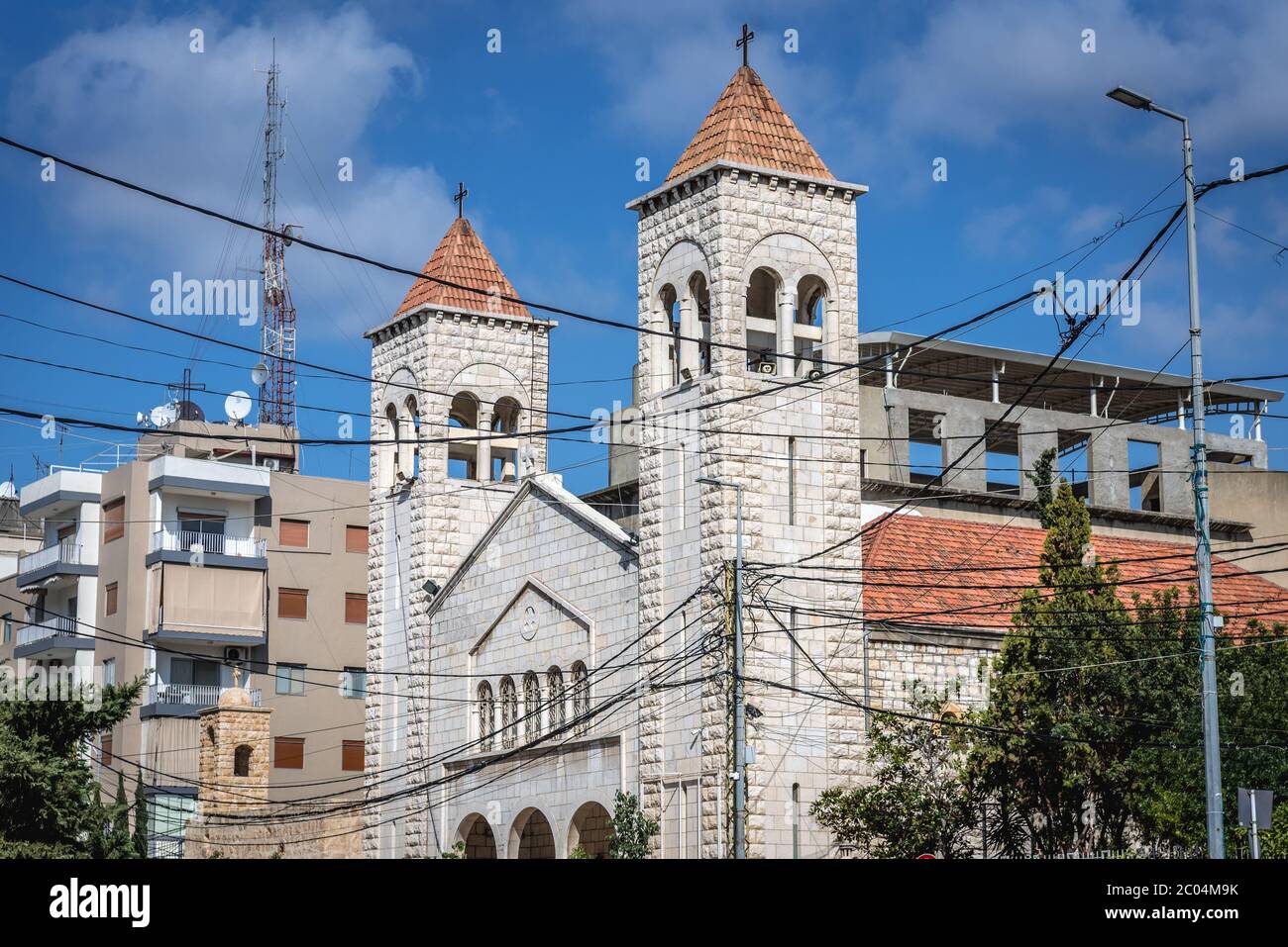 Al Saydeh Maronite Church in Sin el Fil suburb of Beirut city, Lebanon ...