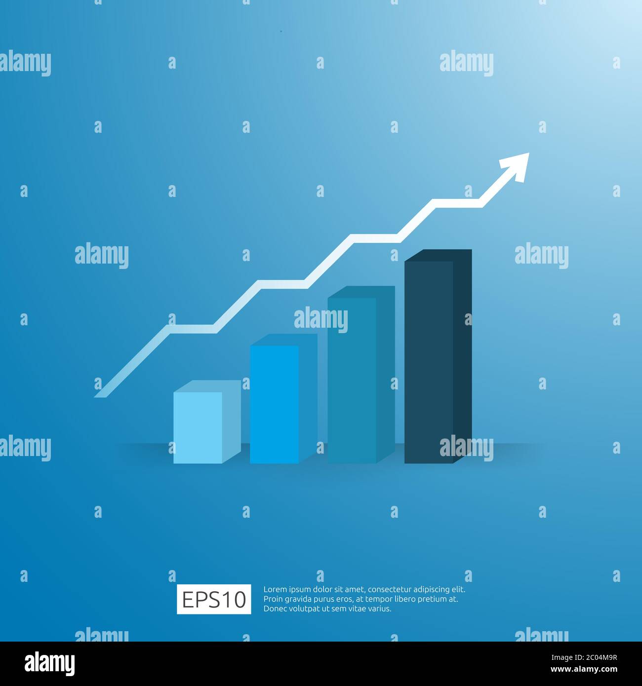Increase bar graph Stock Vector Images - Alamy