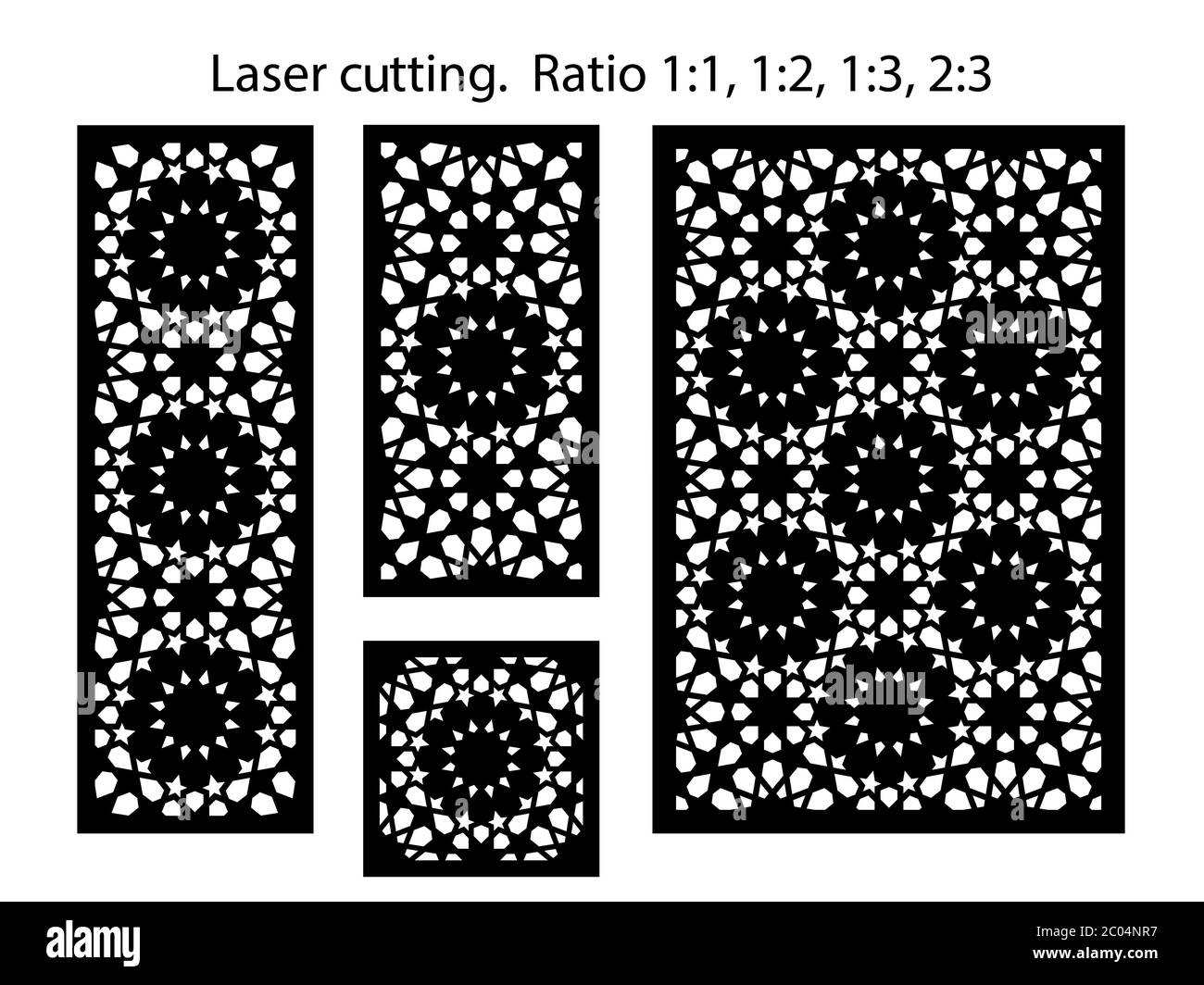 Arabic islamic decorative wall, screen, panel pattern with stars ...