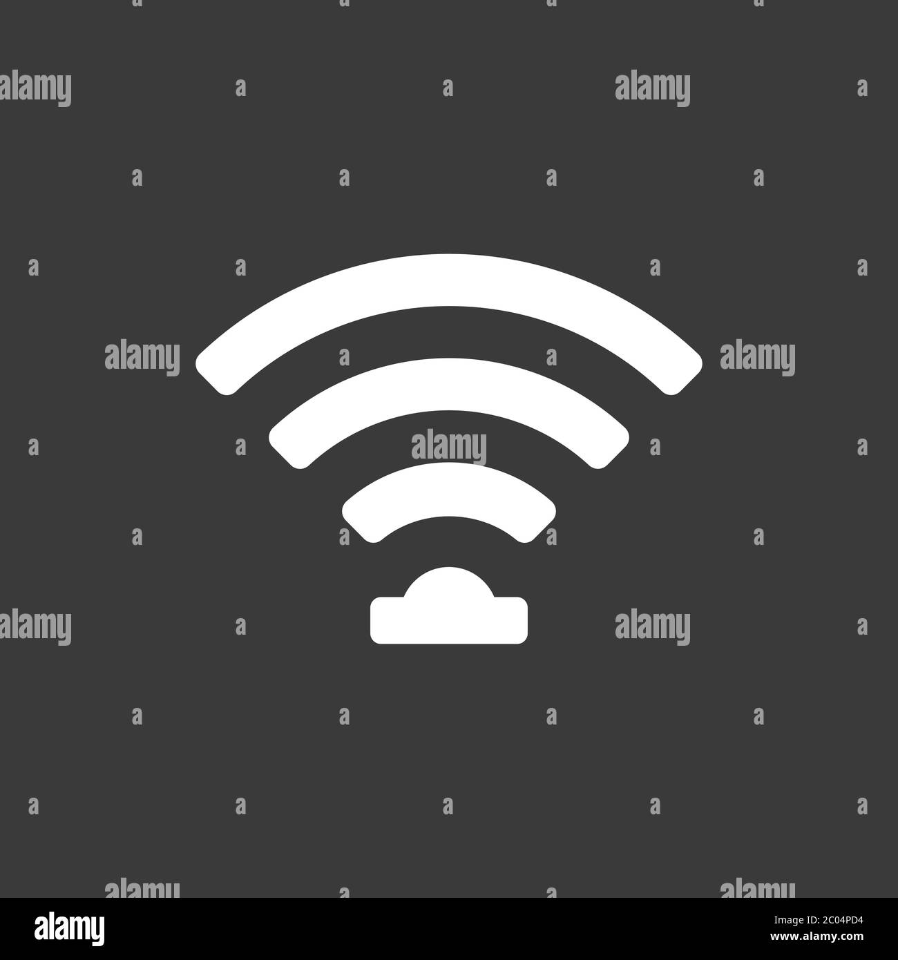 Wifi vector icon. Computer and network connections symbol isolated on ...