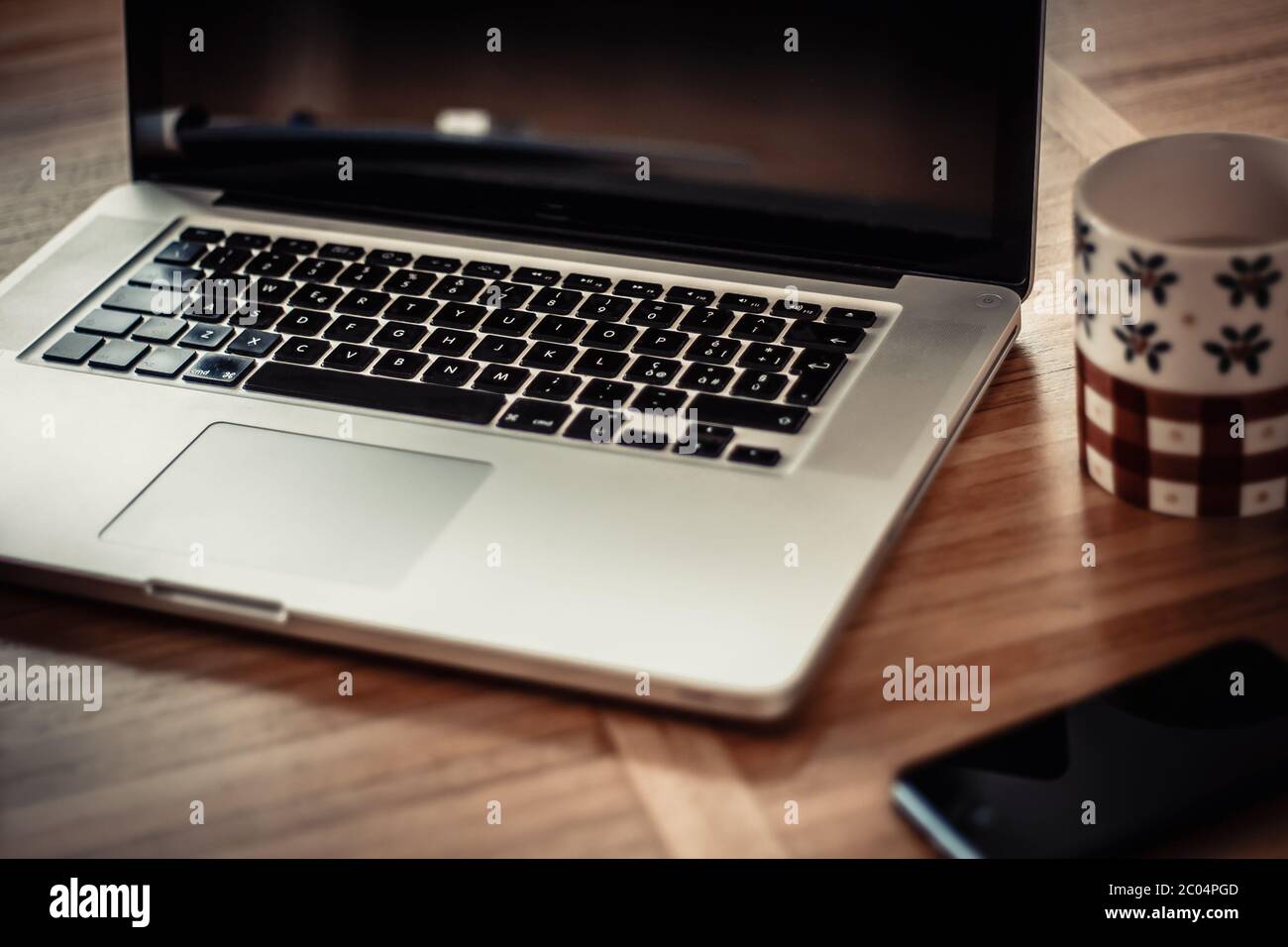 Working Desktop Concept for Smart Working Stock Photo - Alamy