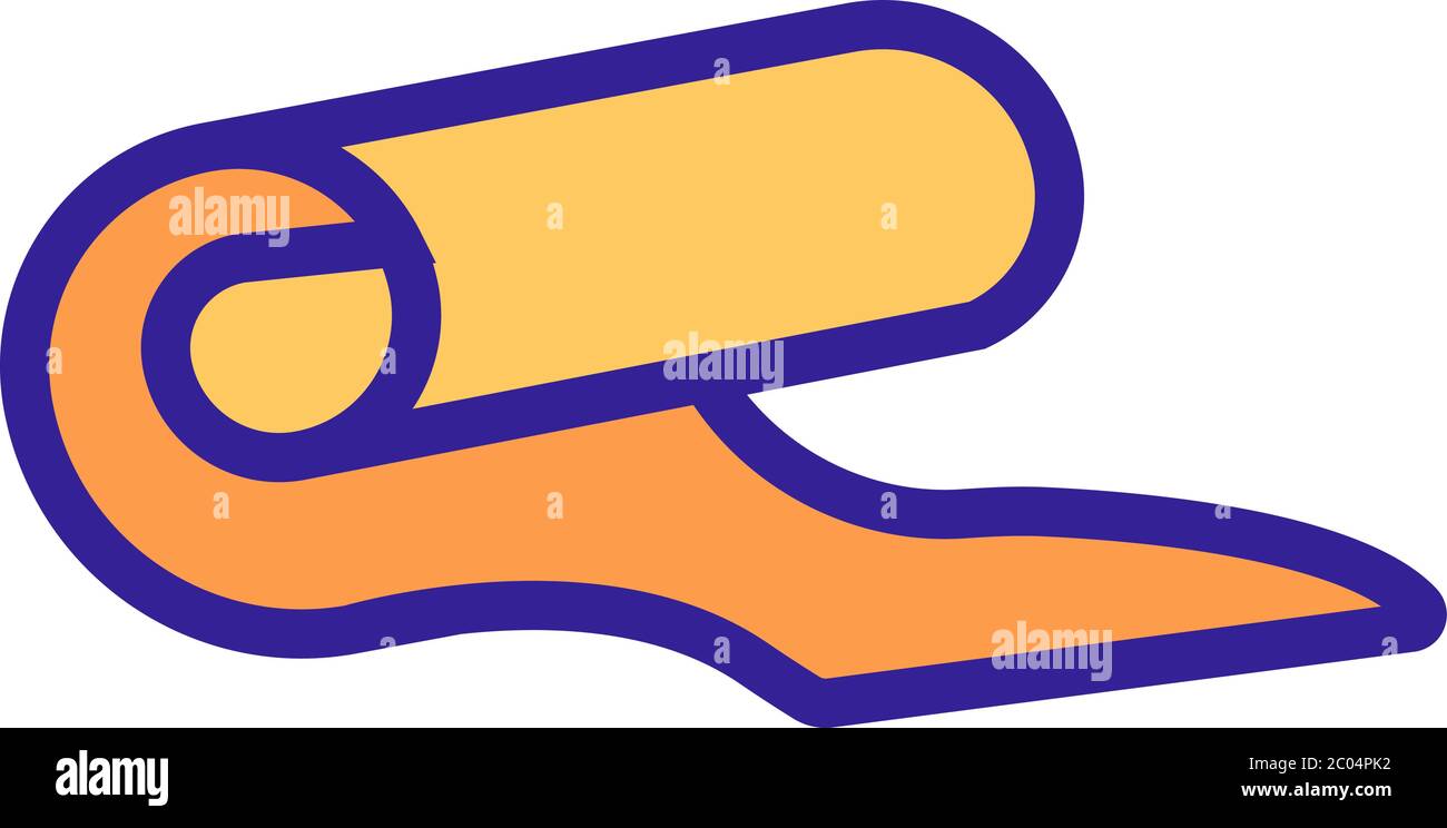 yoga mat for fit exercise icon vector outline illustration Stock Vector ...