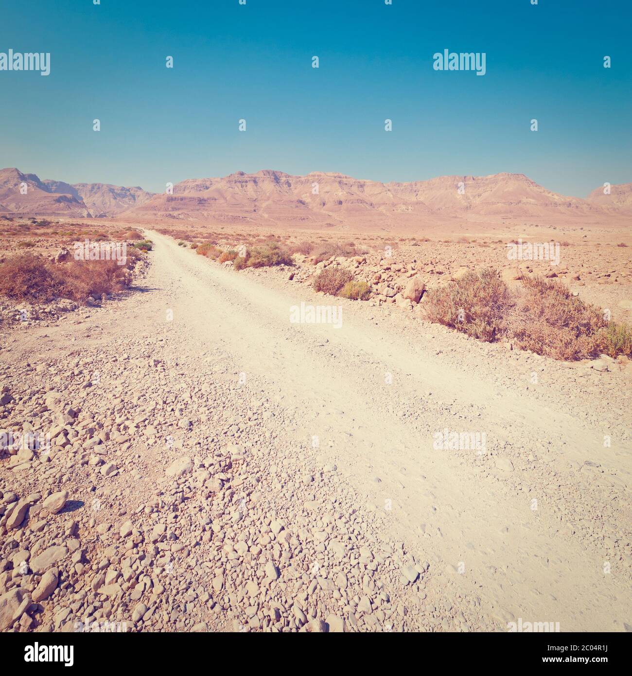 Road in Desert Stock Photo - Alamy