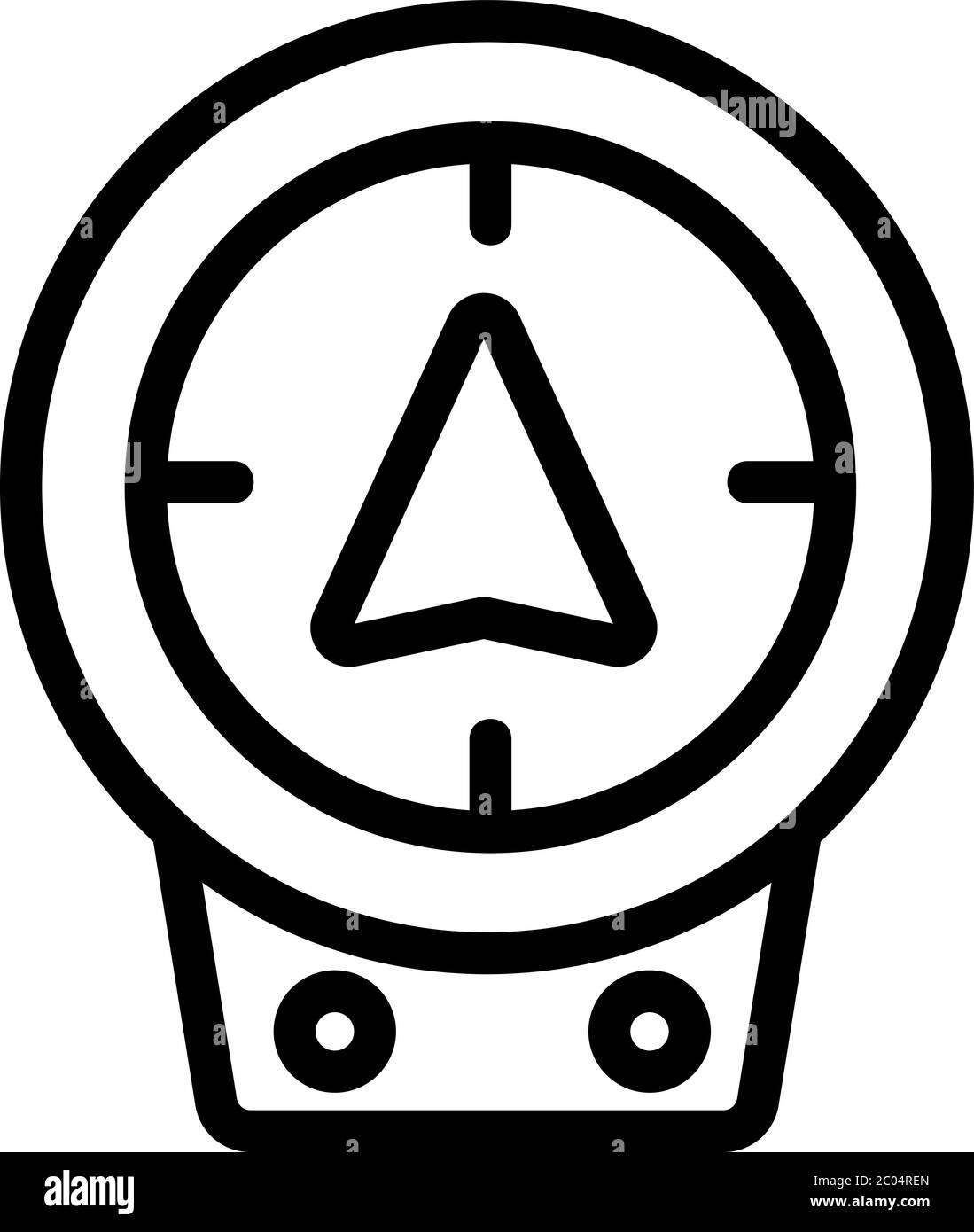 electronic compass tool icon vector outline illustration Stock Vector ...