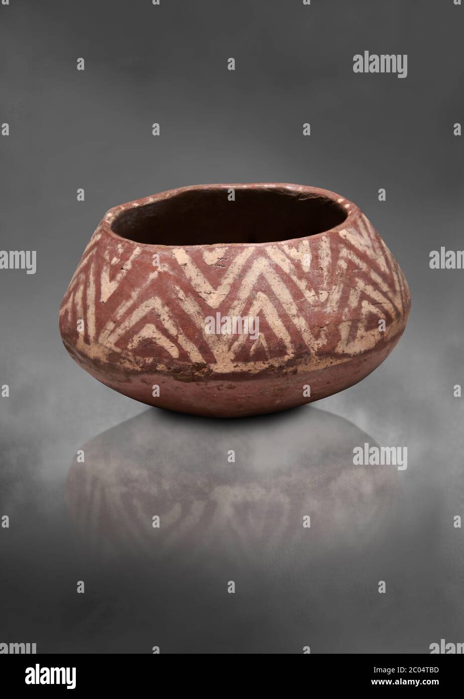 Ancient Egyptian decorated mari ware, class D, baked clay, Predynastic ...