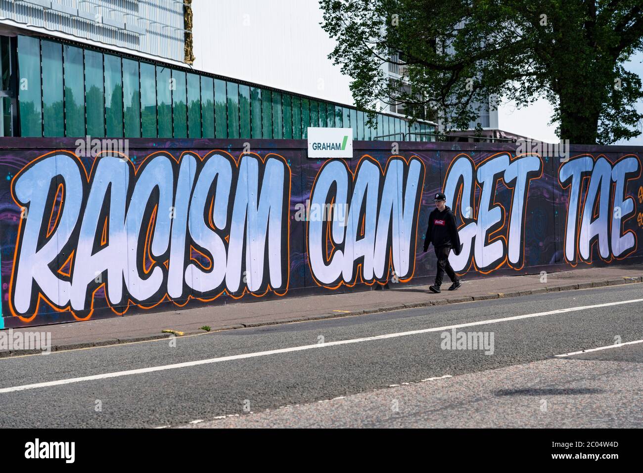Edinburgh, Scotland, UK. 11 June 2020. Anti-racism graffiti has ...