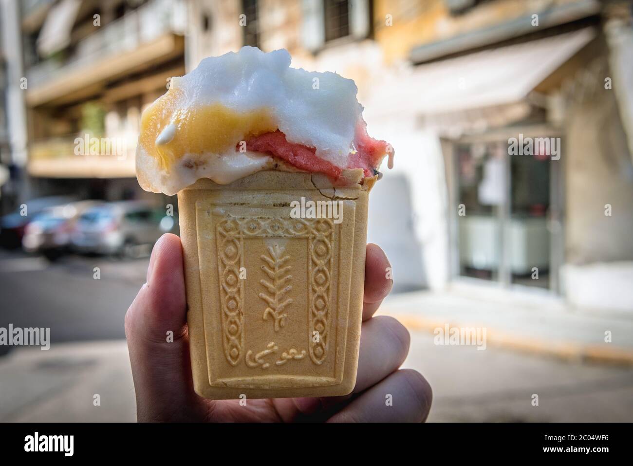 Ice cream from famous Bouzet Hanna Mitri ice cream shop located on Mar ...