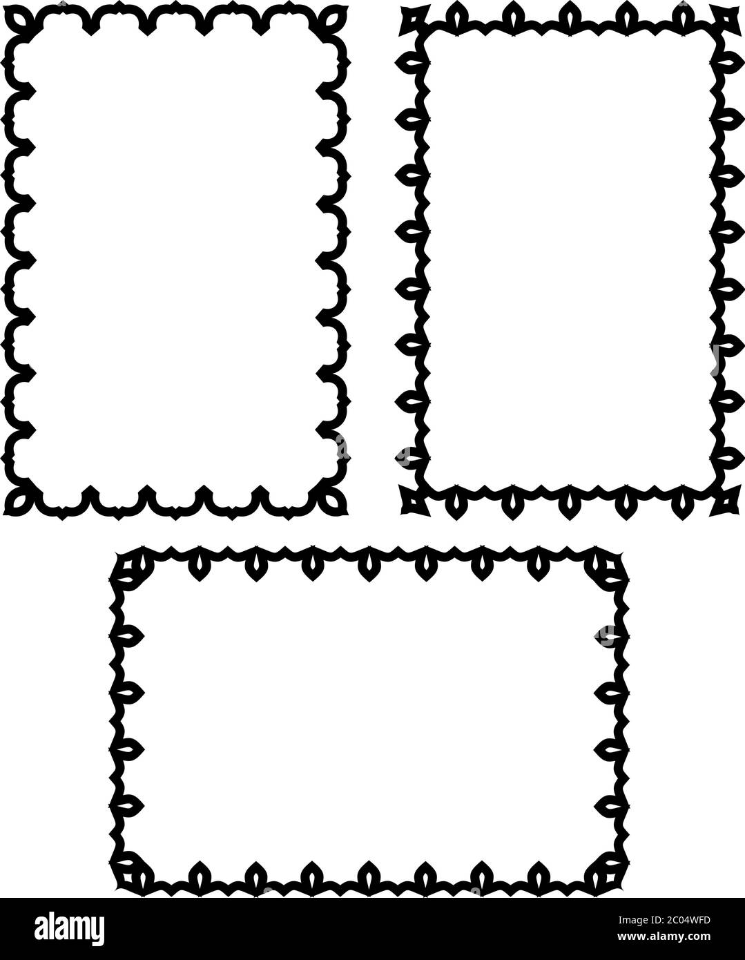 Bold Thick Frame Border Design Vector Illustration Stock Vector Image ...